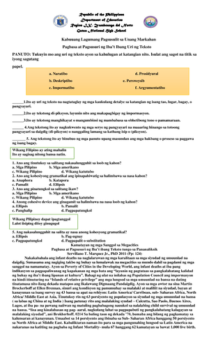 Mga tanong sa buwan ng wika quiz bee grade 2 worksheet 1 -1- Kung ikaw ay 65 taong gulang o mas ...