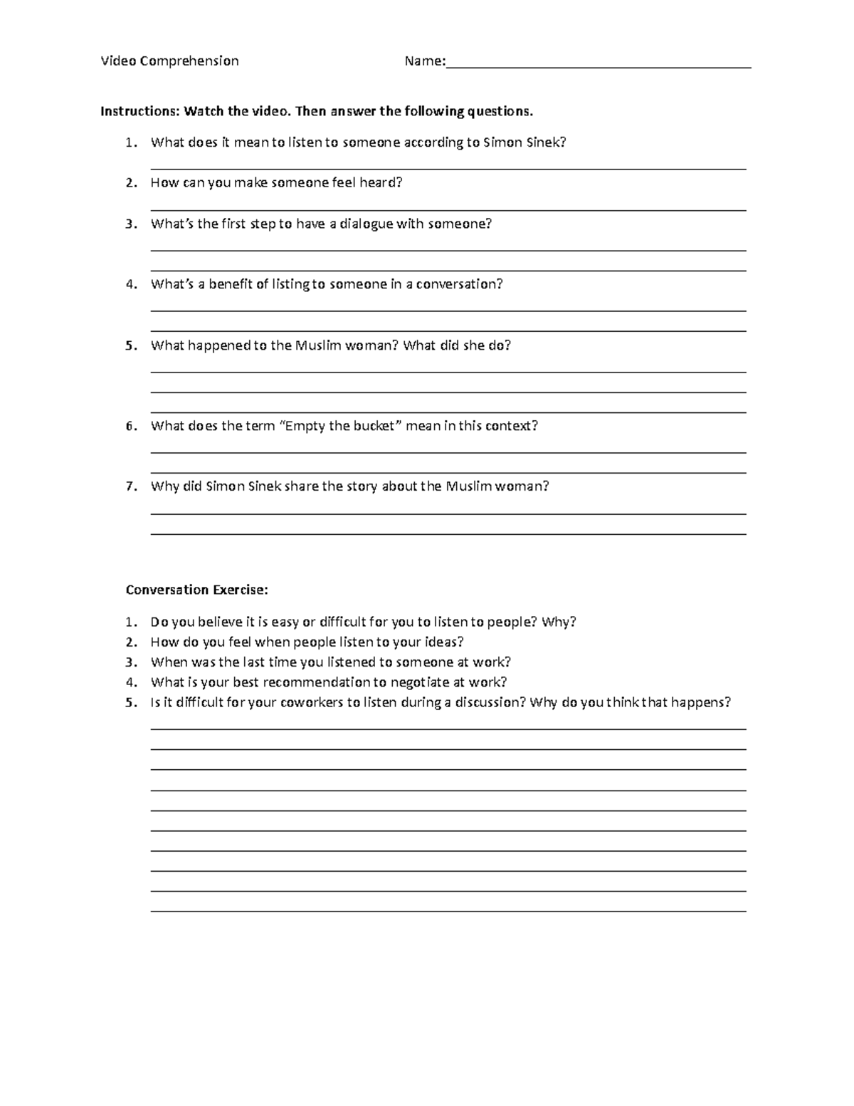 Video Comprehension - The Art of Listening - Video Comprehension - Studocu