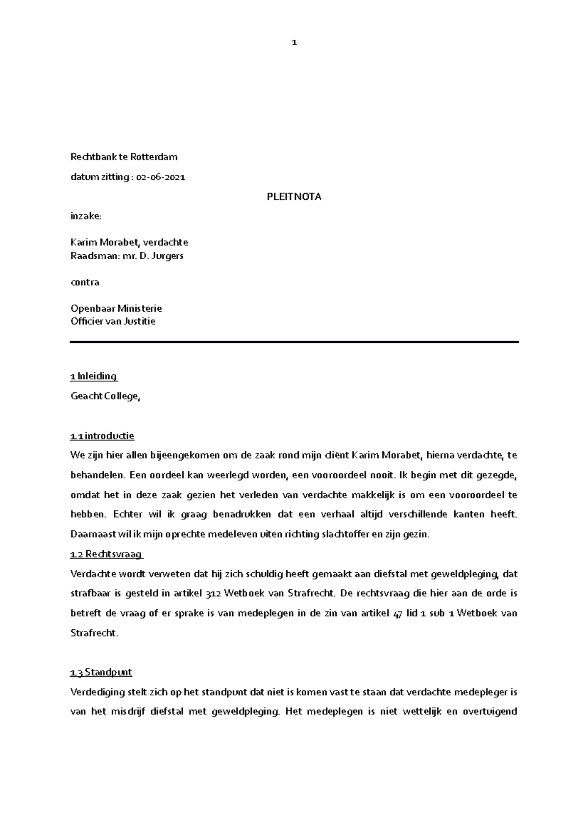 Pleitnota dossier 4 advocaat 456301 - Rechtbank te Rotterdam datum ...