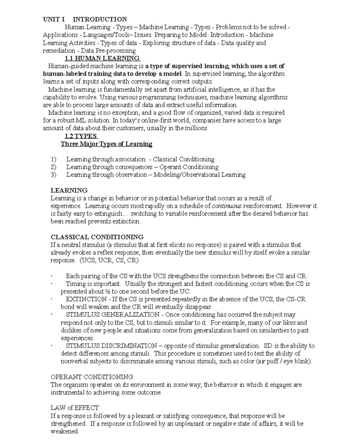 UNIT I Introduction - r21 regulations - UNIT I INTRODUCTION Human ...