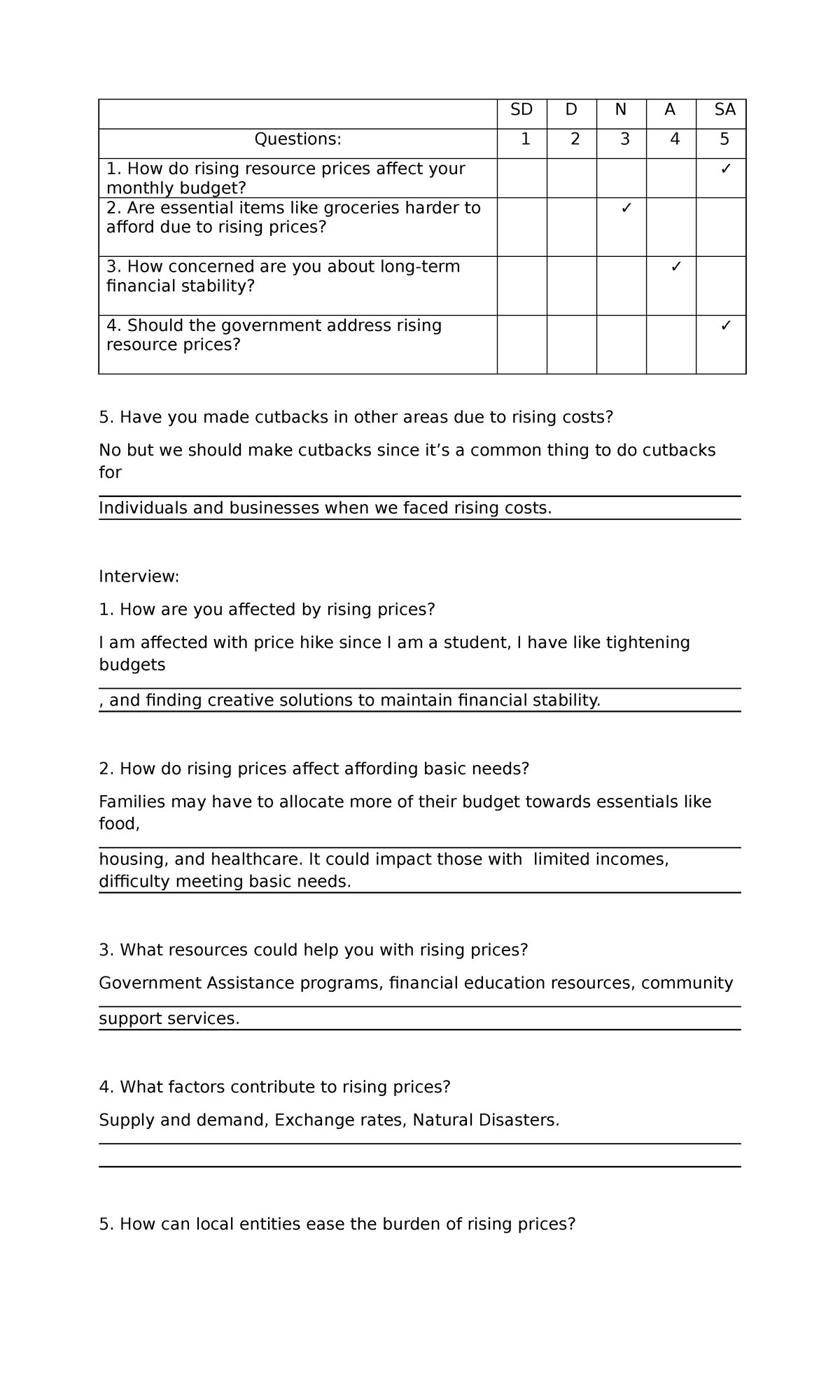 CESC File format - SD D N A SA Questions: 1 2 3 4 5 How do rising ...