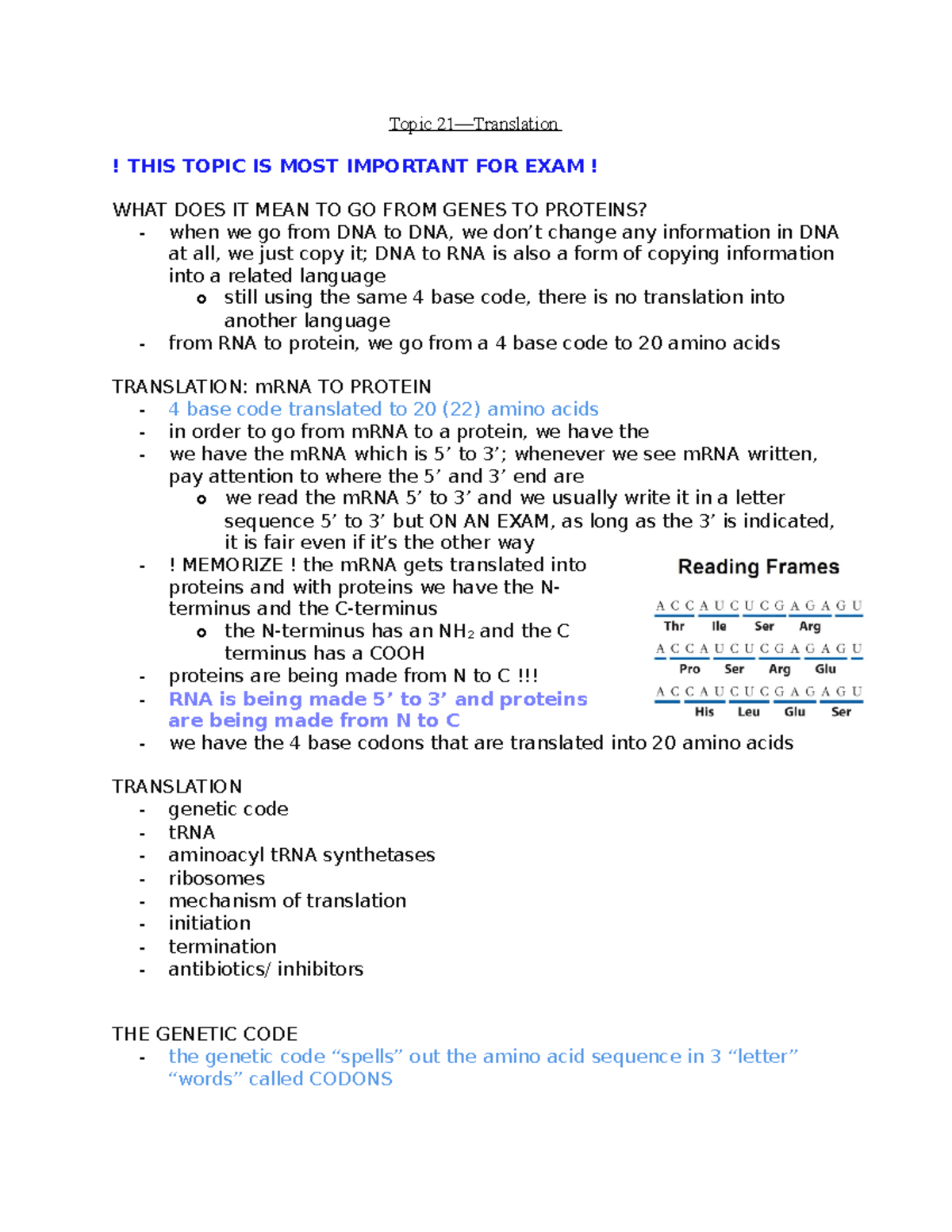 Lecture 21 - Translation - Topic 21—Translation ! THIS TOPIC IS MOST ...