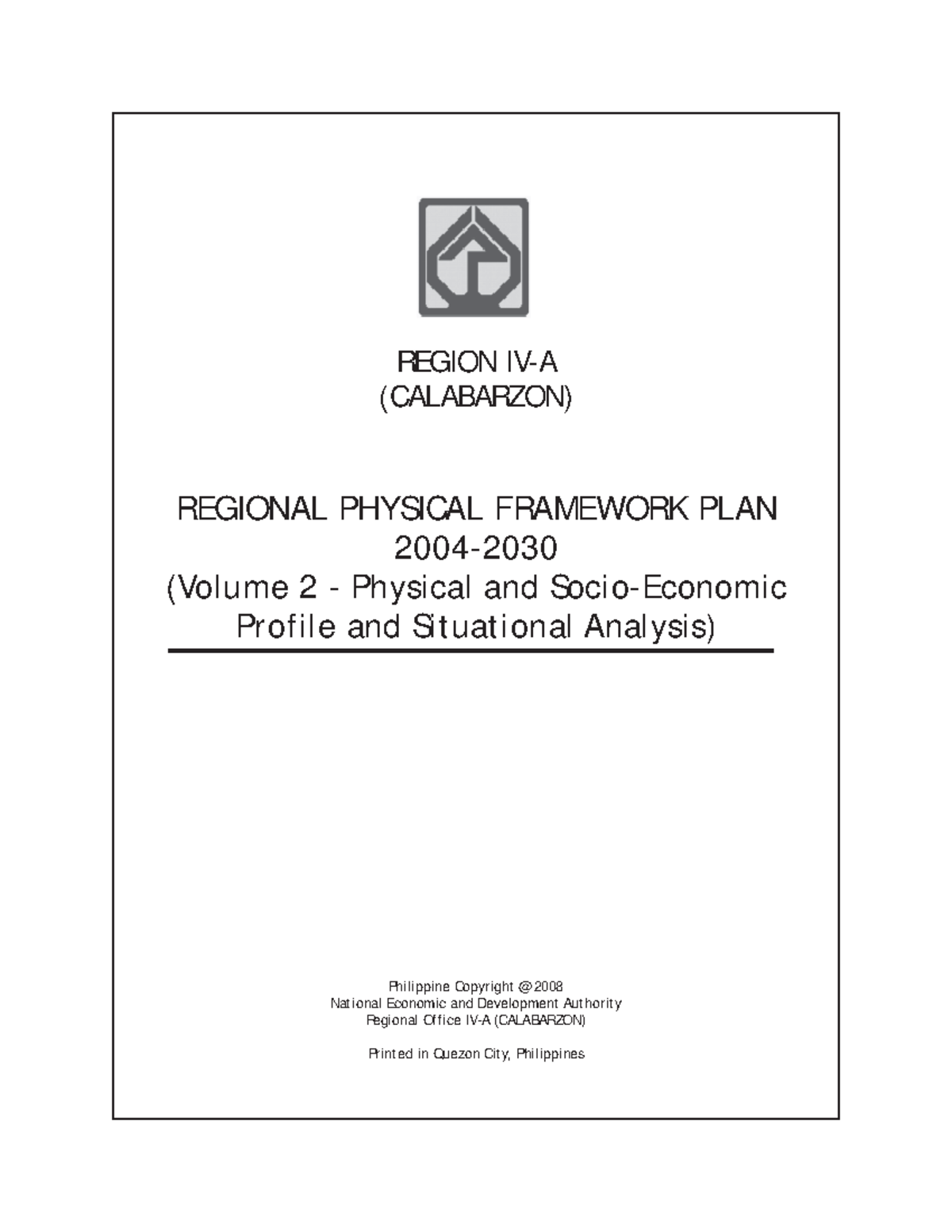 Rpfp2004-2030 - Anything is possible - REGION IV-A (CALABARZON ...