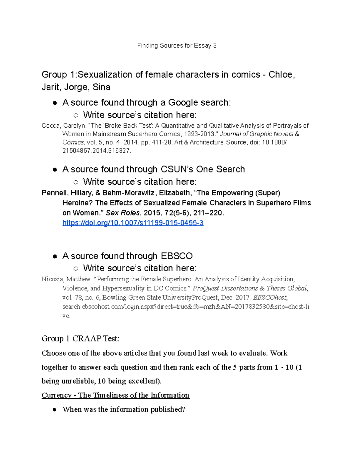 115 12 30 Finding Sources for Essay 3 - Finding Sources for Essay 3 ...