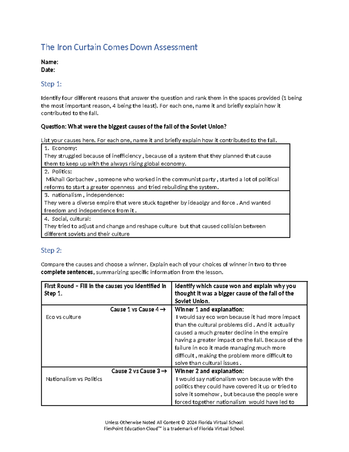 Iron curtain wh yourname (1) 2 - The Iron Curtain Comes Down Assessment ...