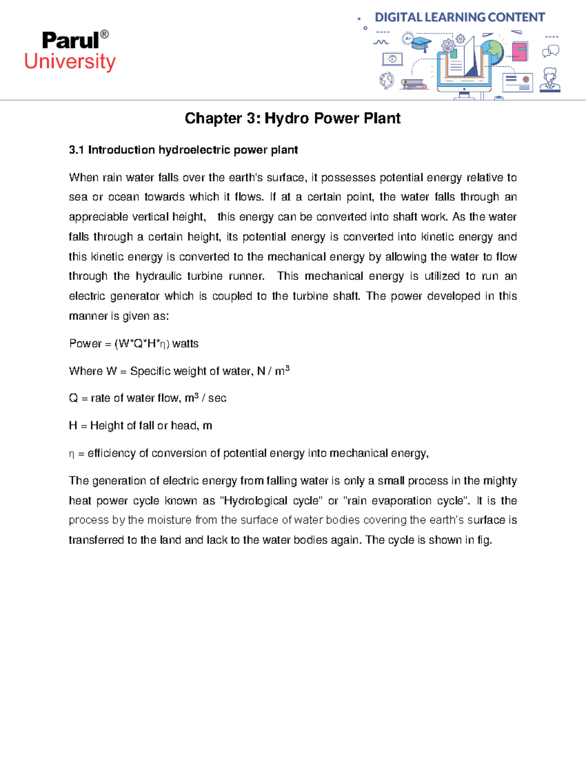 Hydro Power Plant-1 - Chapter 3: Hydro Power Plant 3 Introduction ...