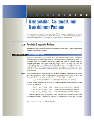 Solving Linear Programming Problems and Transportation Problems using Excel Solver - ISSN 2229 ...