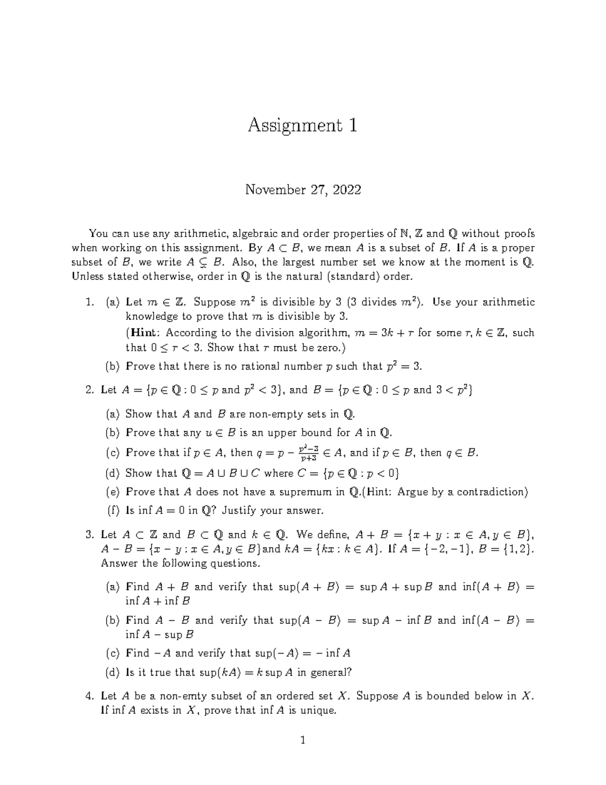Assignment 1 PM1013 - aaa - Assignment 1 November 27, 2022 You can use ...
