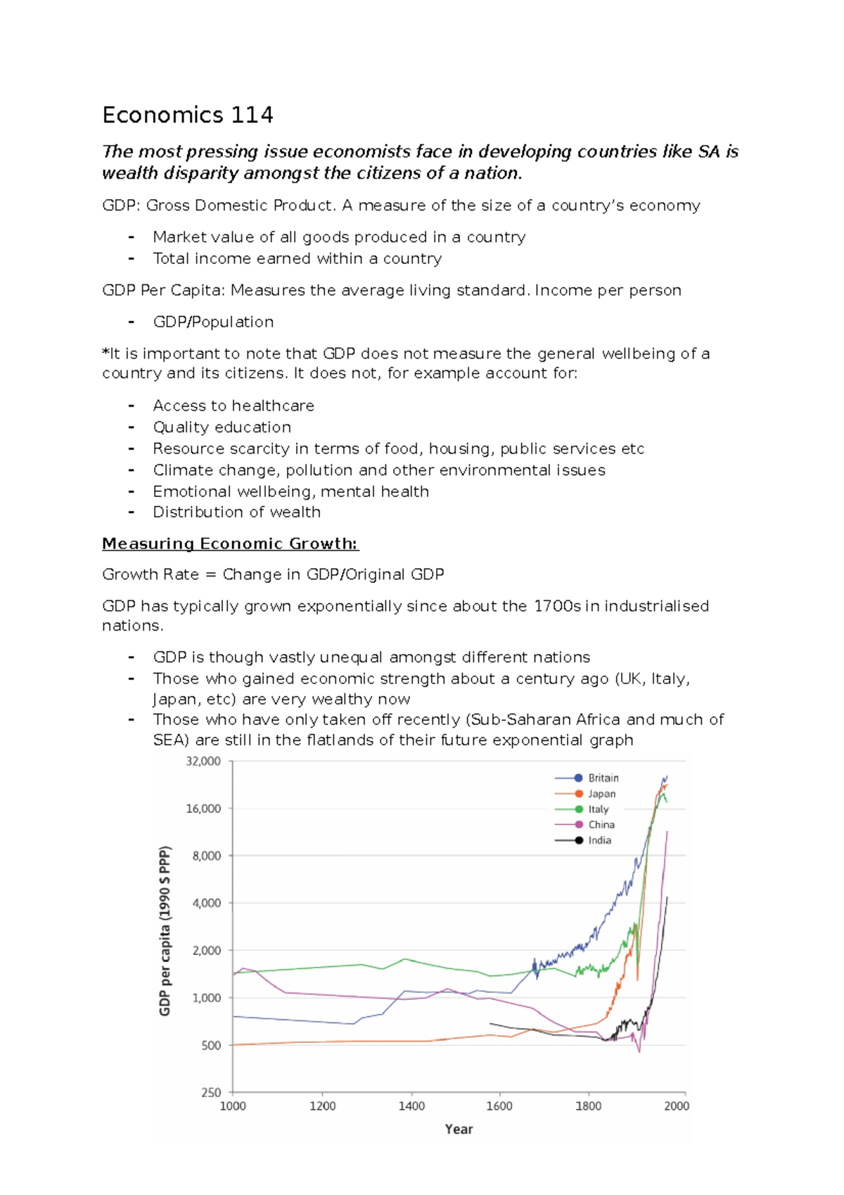 Economics 114 - Economics 114 The most pressing issue economists face ...