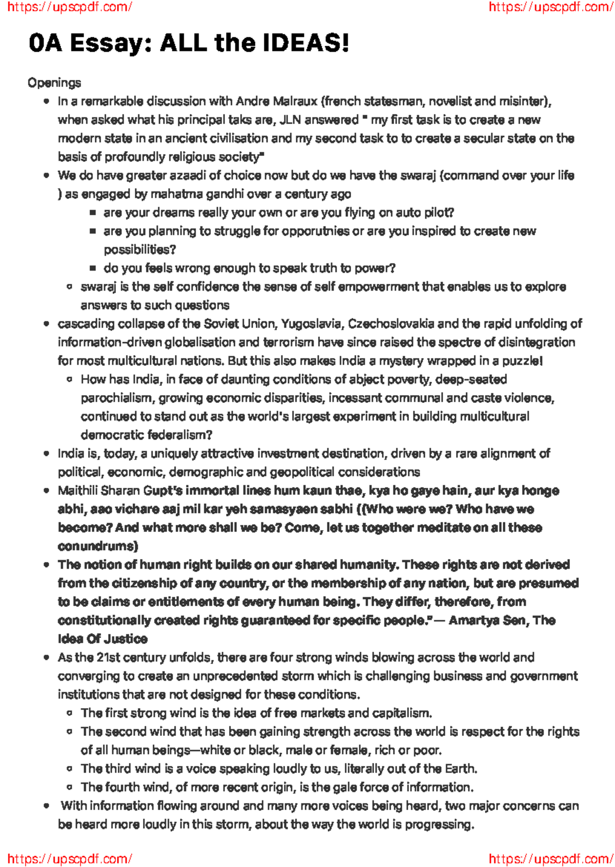 Essay value add- ALL the Ideas - 0 A Essay: ALL the IDEAS! Openings In ...