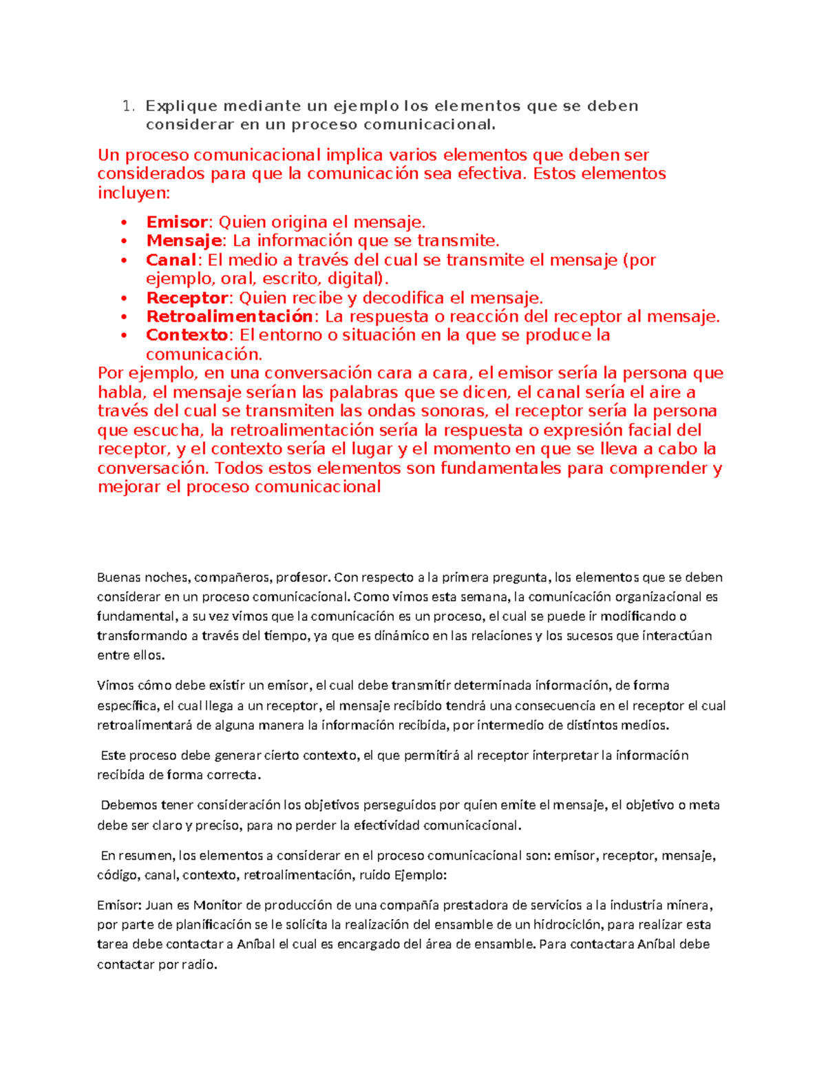 Foro - 1. Explique mediante un ejemplo los elementos que se deben ...