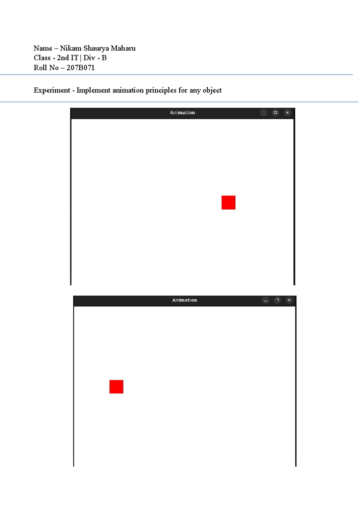 Prac8 - practical - Computer graphics - Name – Nikam Shaurya Maharu Class - 2nd IT | Div - B ...