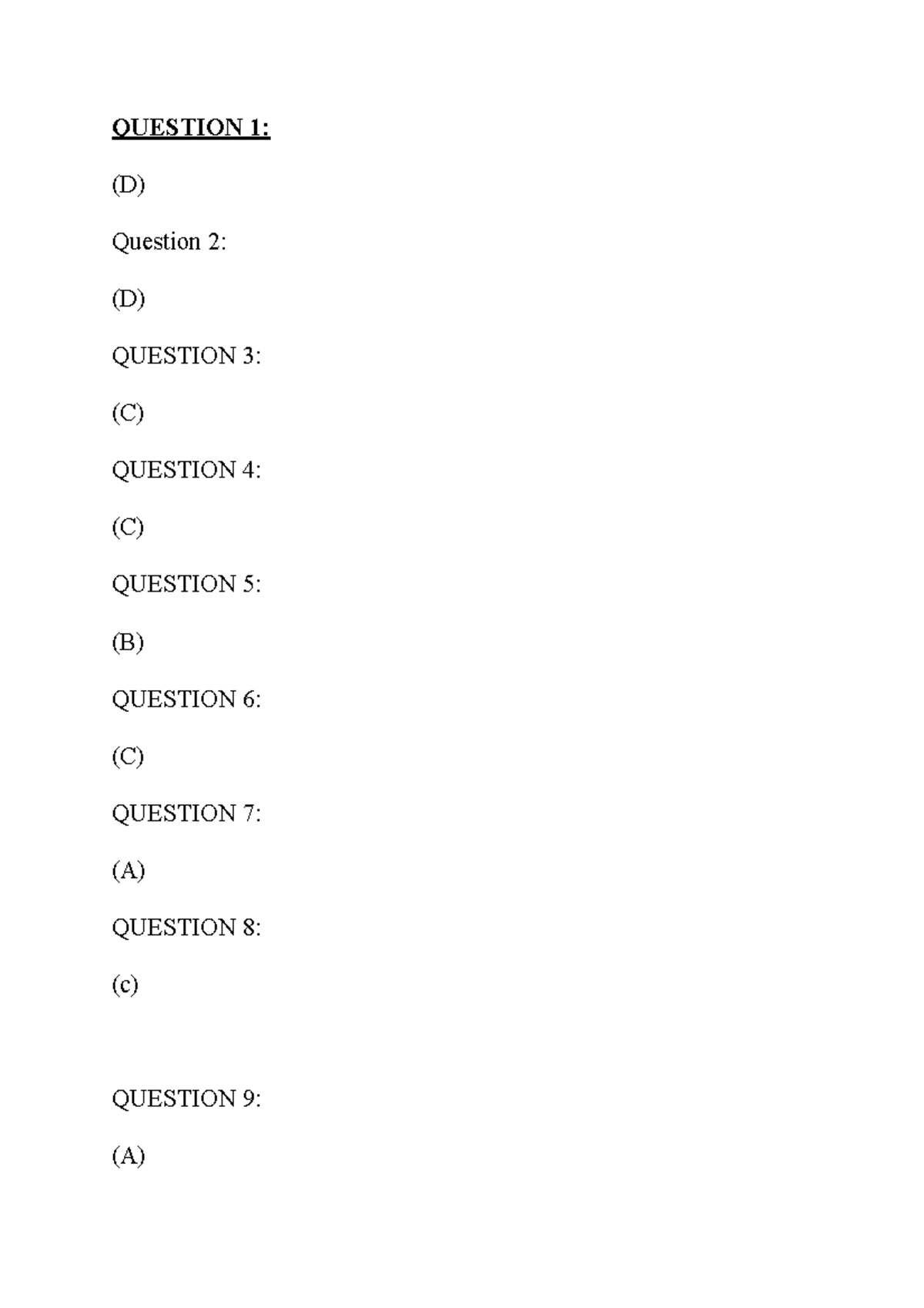 STA1505 EXAM 2022 - answers (not all are correct) - QUESTION 1: (D ...