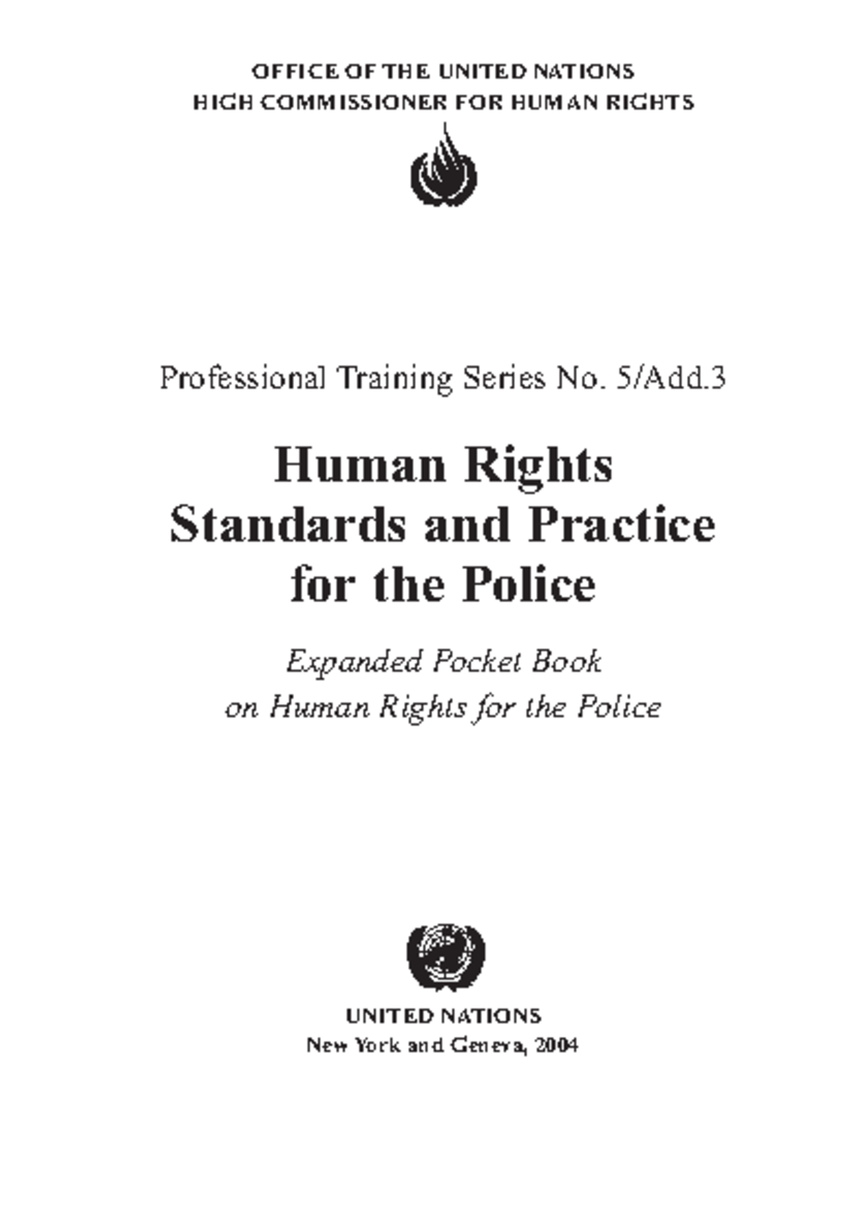 Human Rights for Law Enforcer - OFFICE OF THE UNITED NATIONS HIGH ...