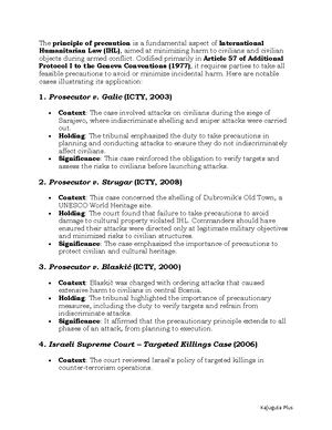 The principle of proportionality in International Humanitarian Law ...