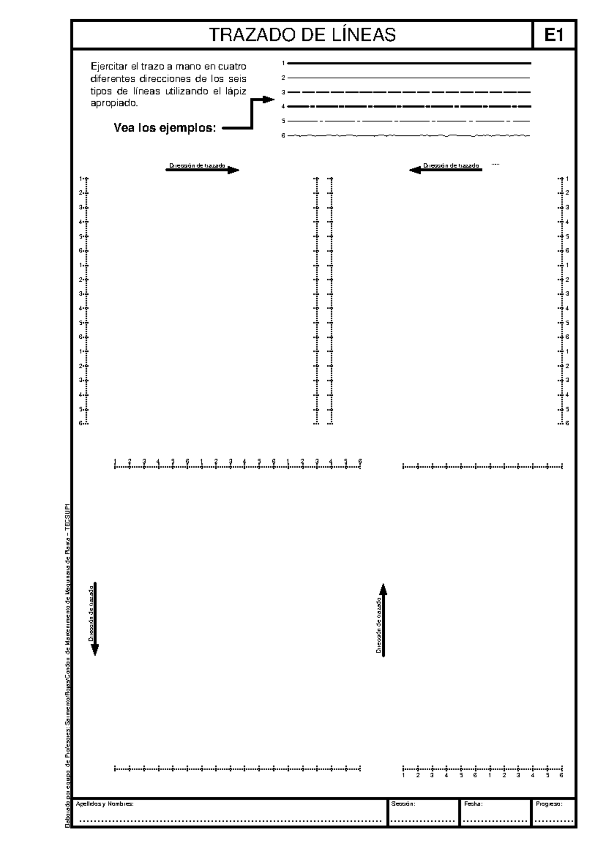 Actividad P1 Trazo de lineas - Dirección de trazado Dirección de ...