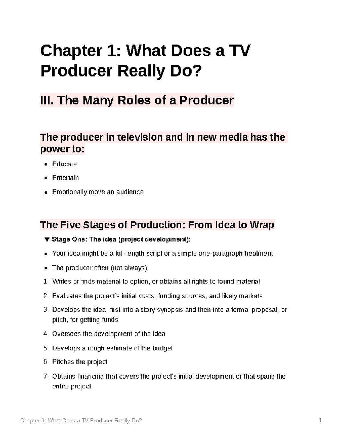 Producing for TV and new media Chapter 1 - Chapter 1: What Does a TV ...