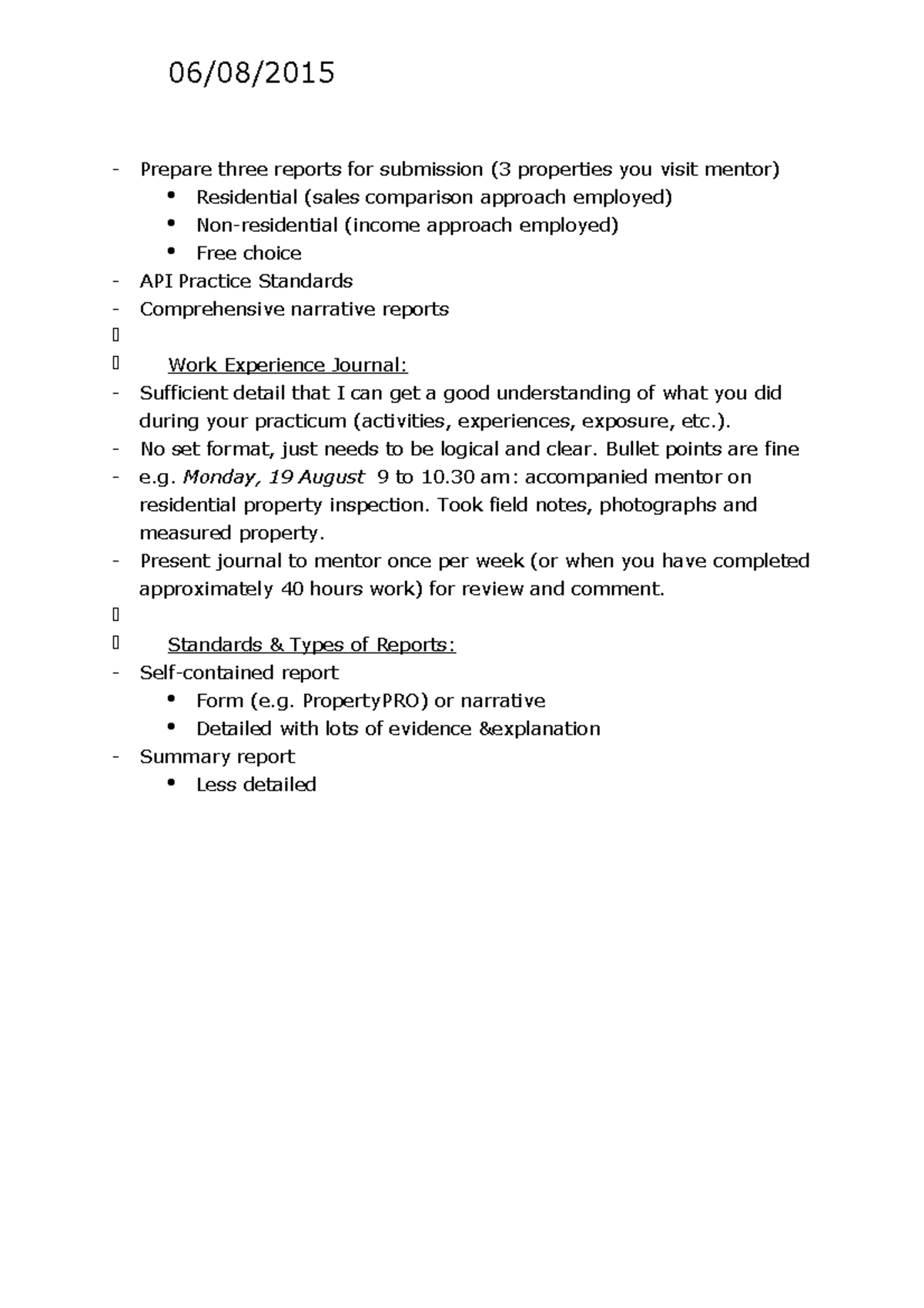 Very comprehensive lecture notes - 06/08/ Prepare three reports for ...