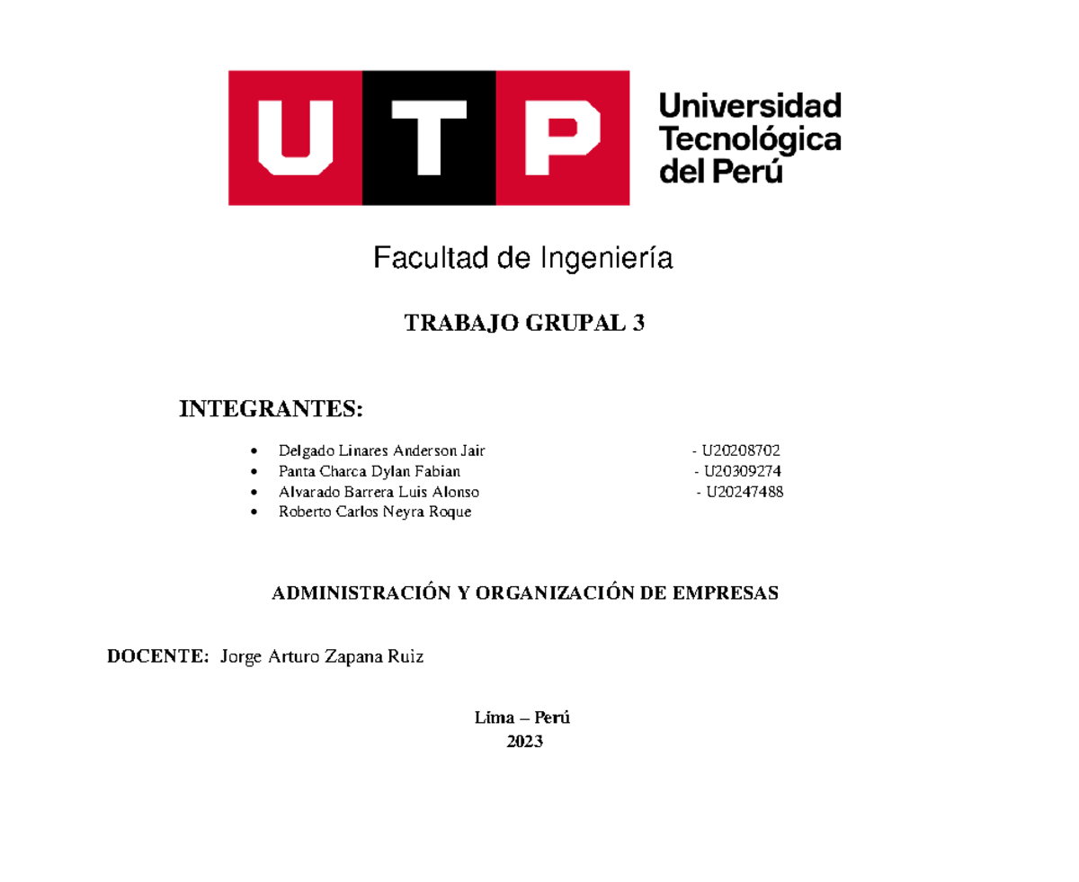 Trabajo Grupal 3 - ..dnsljd - Facultad de Ingeniería TRABAJO GRUPAL 3 ... Trabajo Grupal 3 - ..dnsljd - Facultad de Ingeniería TRABAJO GRUPAL 3 ...