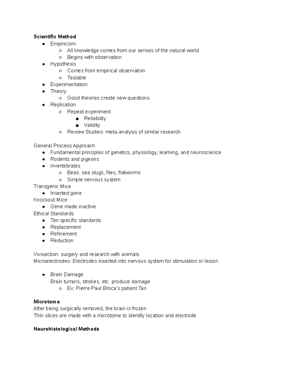 Psych 460 Research Methods - Scientific Method Empiricism All knowledge ...
