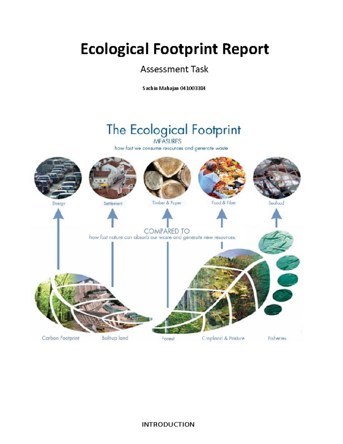 Ecological-footprint - Ecological Footprint Report Assessment Task ...