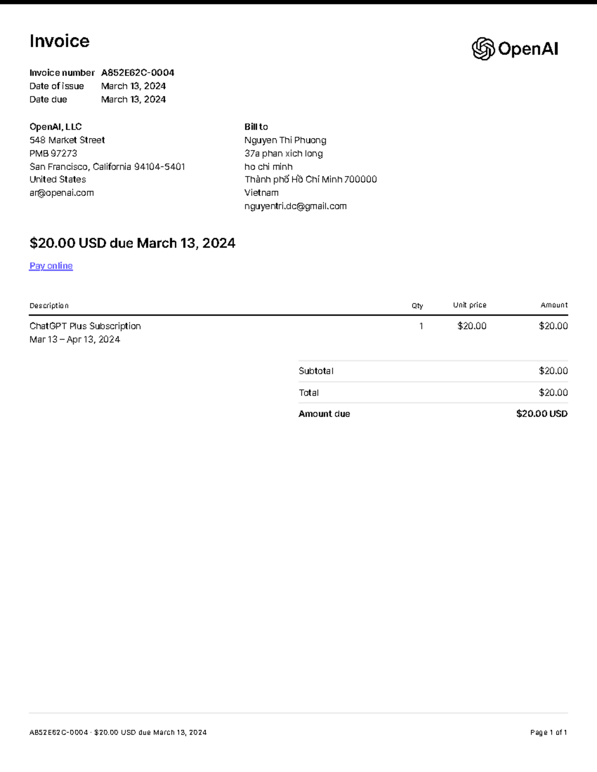 Invoice-A852E62C-0004 - A852E62C0004 · $20 USD due March 13, 2024 Page ...