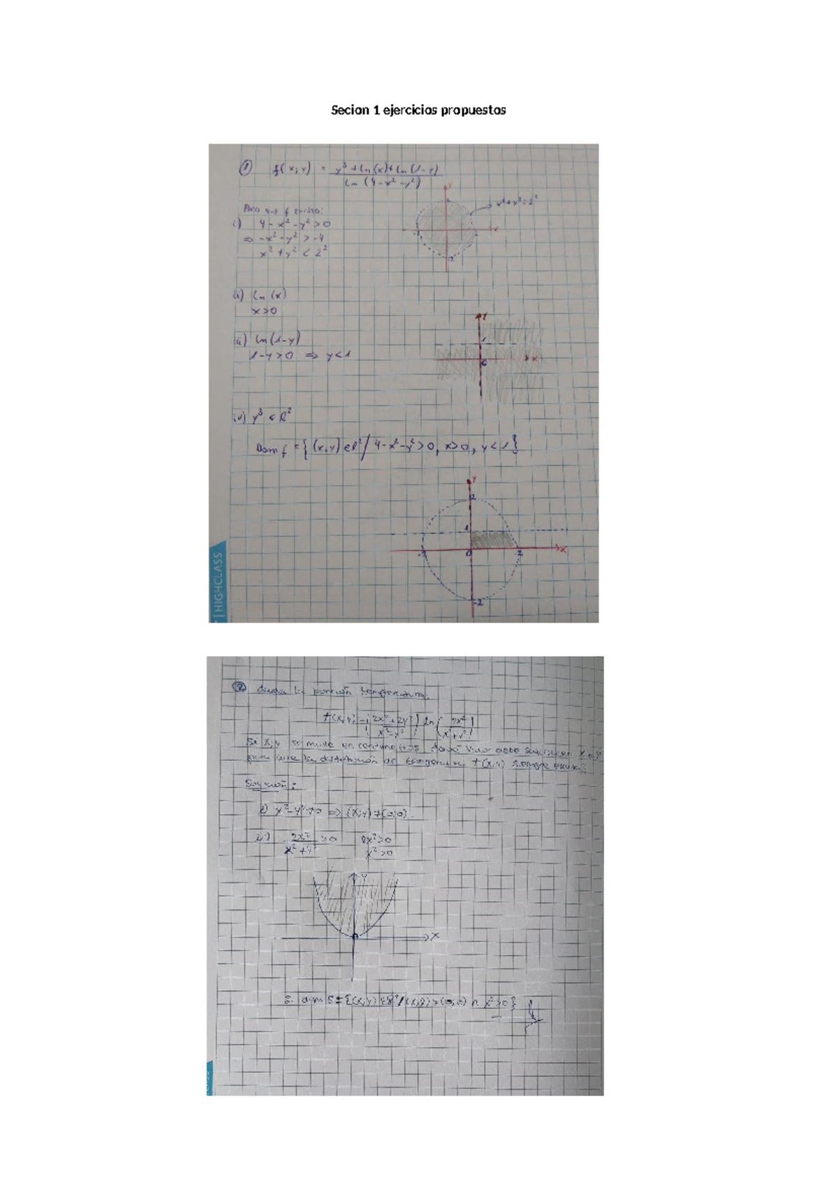 Secion 1 y 2 ejercicios propuestos - Calculo avanzado para ingenieria - Studocu