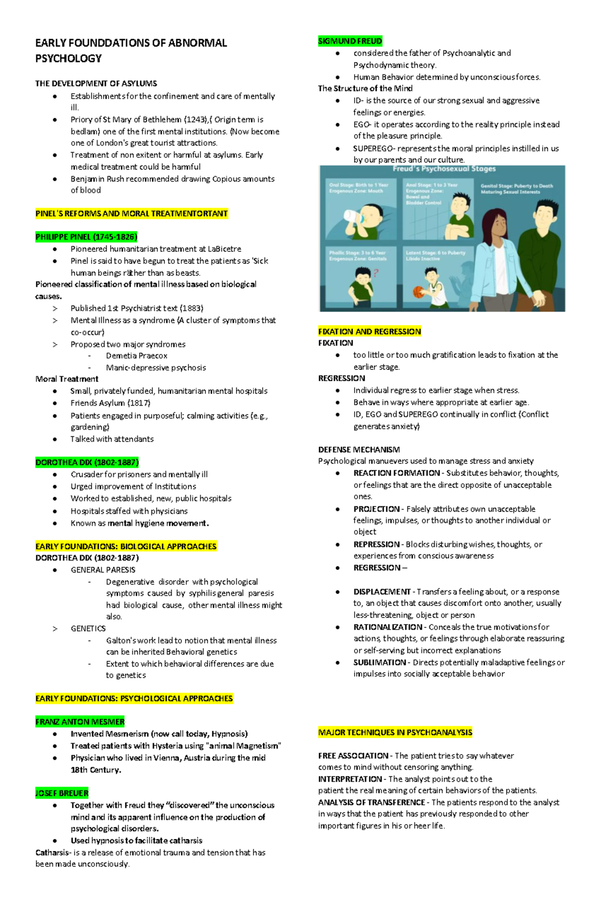 Early Founddations OF Abnormal Psychology - EARLY FOUNDDATIONS OF ...