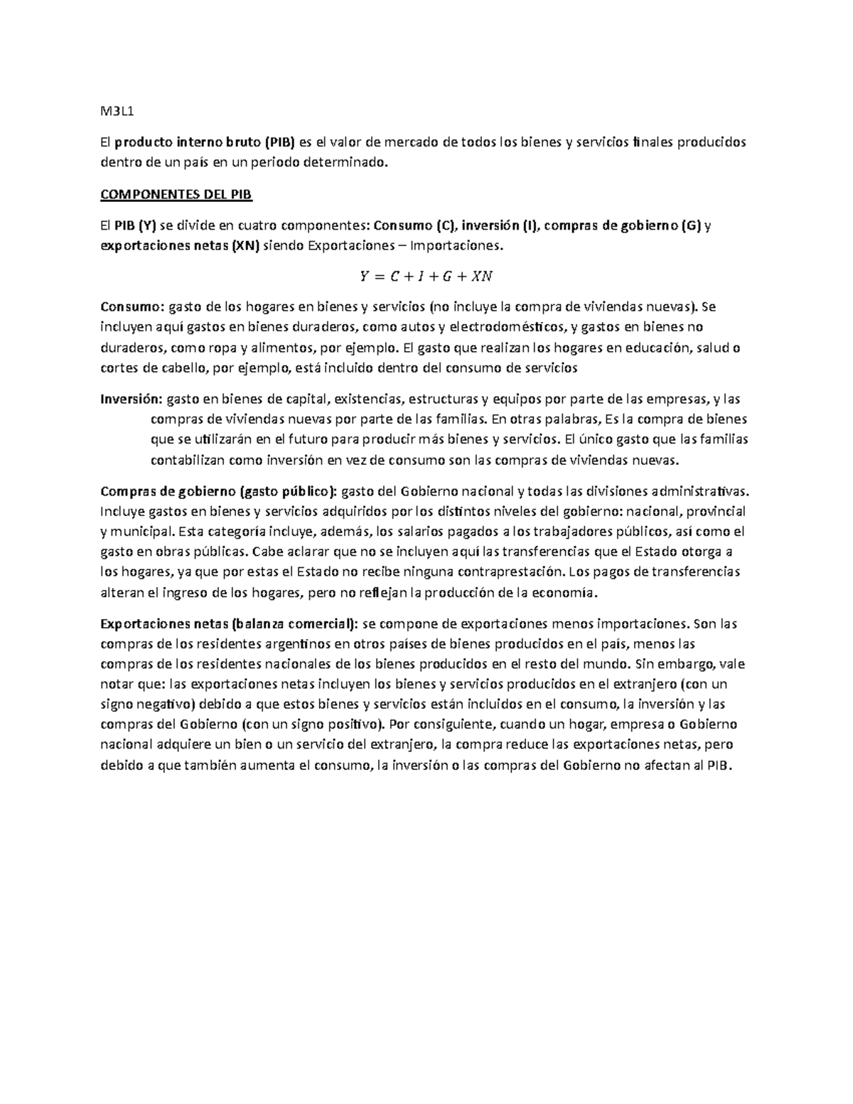M3 PDE - Módulo 3, Principios de Economía - M3L El producto interno ...