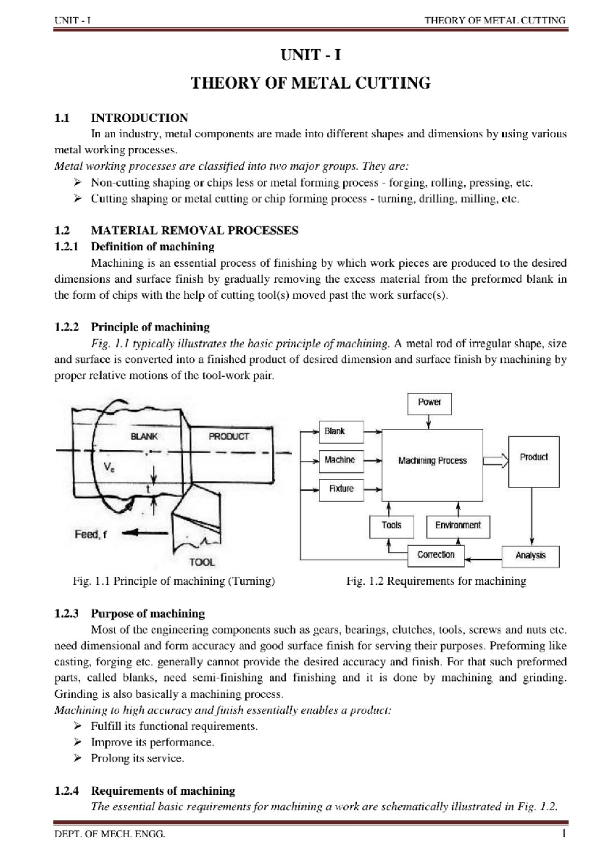MT unit 1 - Notes of MT - btech in computer science and engineering ...