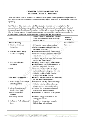 General Chemistry 2 Module 1 - General Chemistry 2 Quarter 4 Week 1 ...
