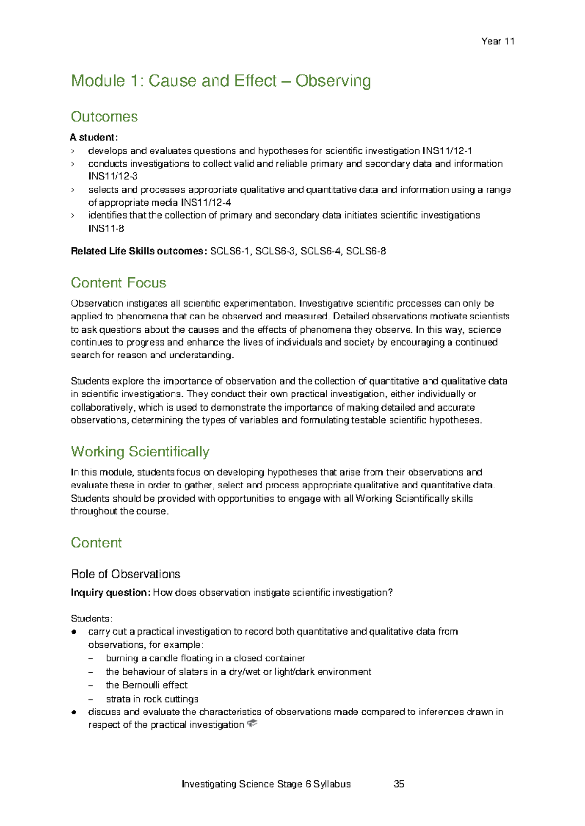 Investigating Syllabus annotations - Module 1: Cause and Effect ...
