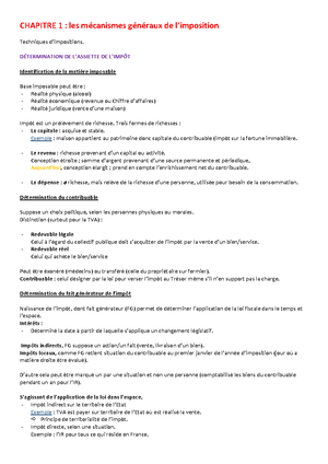 Droit-fiscal-PDF - Cours de droit fiscal L2 Droit - Droit Fiscal Introduction générale Le DF c ...