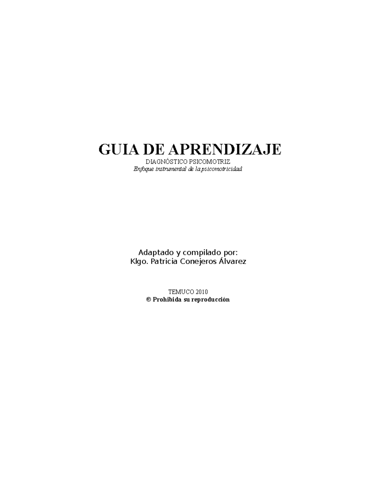 TEST PICK Y Vayer - test - GUIA DE APRENDIZAJE DIAGNÓSTICO PSICOMOTRIZ ...