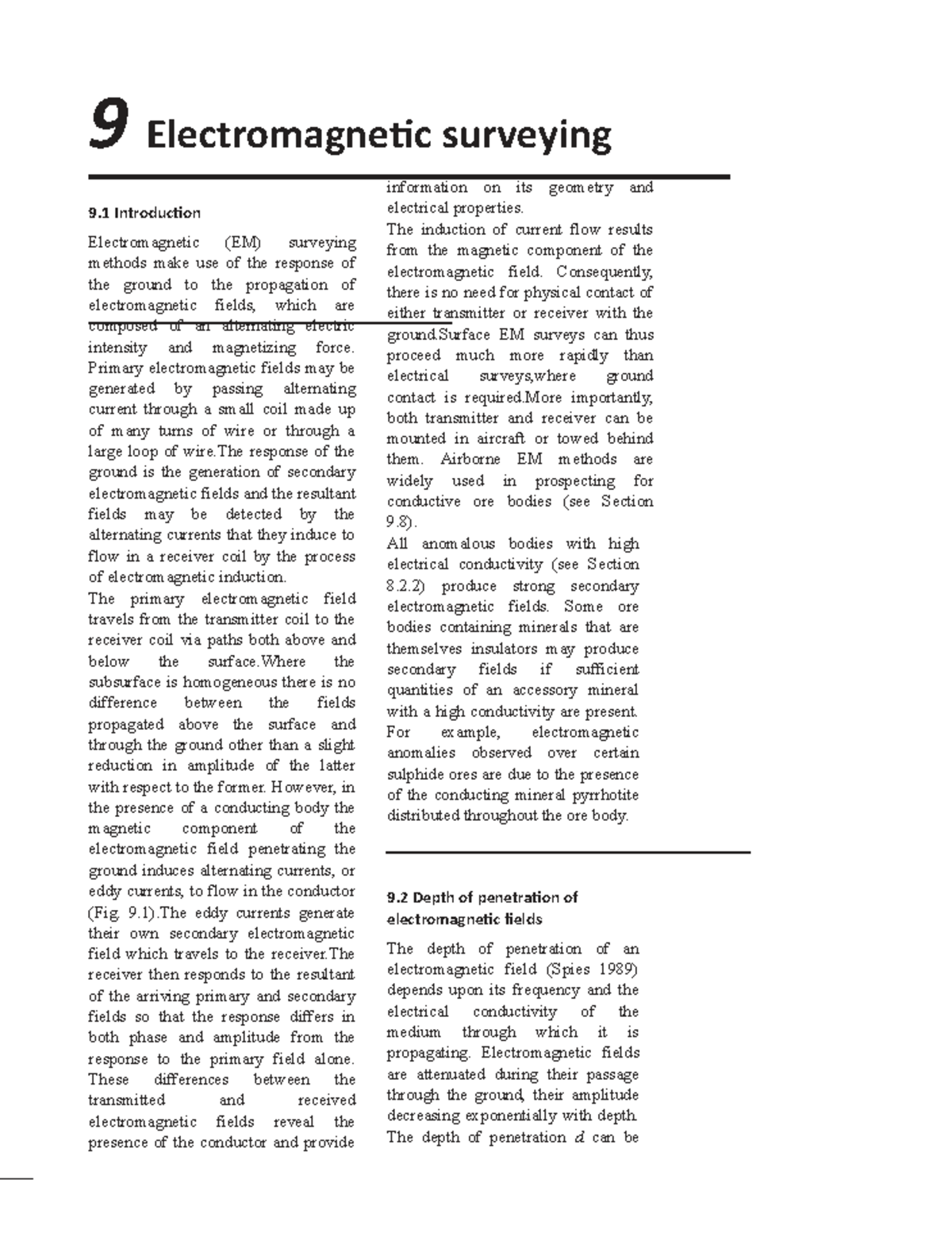 9 Electromagnetic surveying - Primary electromagnetic fields may be ...