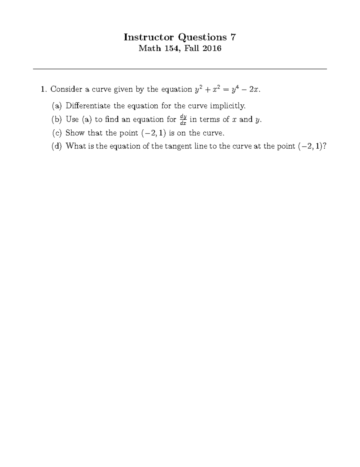 Math 154 IQ7 - Math 154 - Instructor Questions 7 - Instructor Questions ...