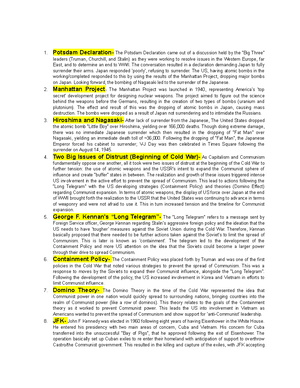 History 111 Content/Event Summaries - 1. Potsdam Declaration- The ...