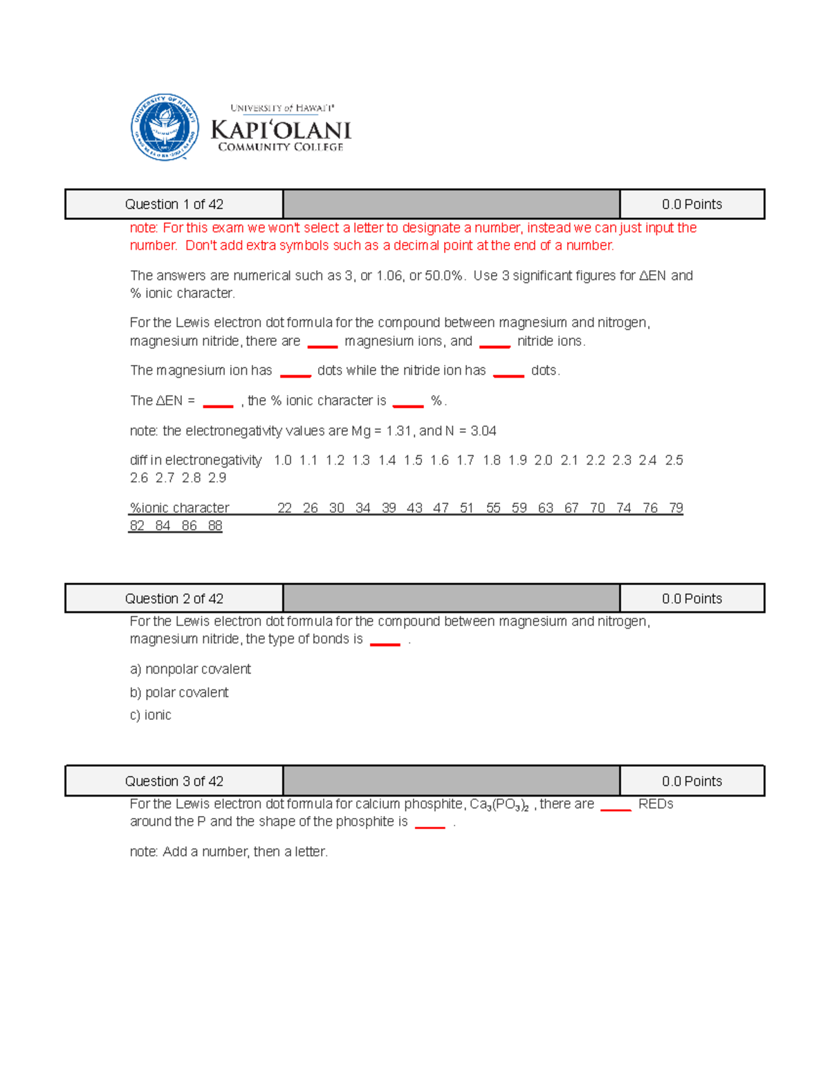 Unit 3 Exam (CH 10-12) - Unit 3 Exam Questions - note: For this exam we ...
