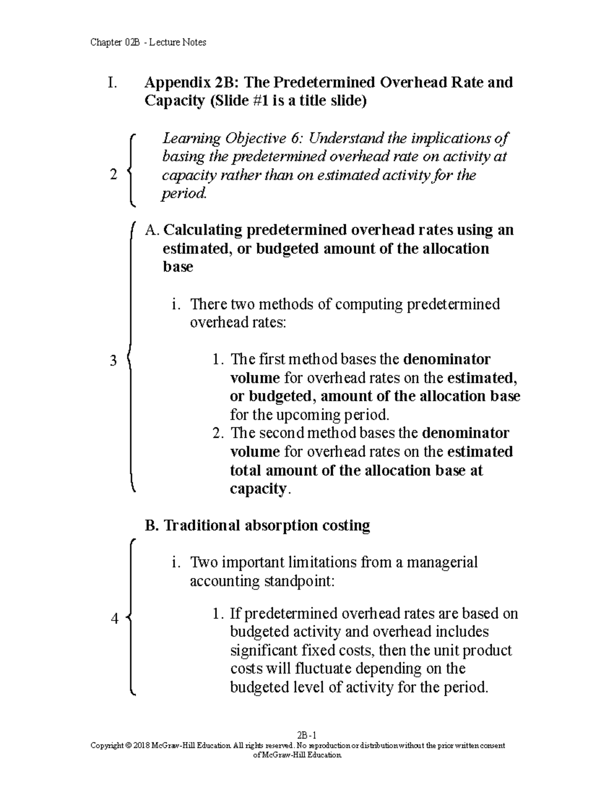 GNB 16e CH02B Lecture Notes - I. Appendix 2B: The Predetermined ...