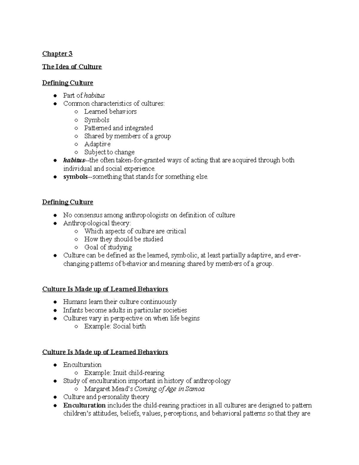 Kathleen Stephens SSA 101 Chapter 3 Notes - Chapter 3 The Idea of ...