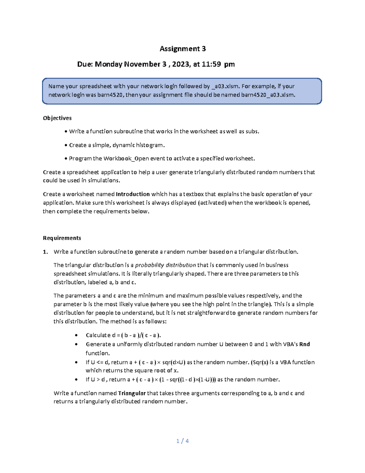 CP212 A3 F23 - super helpful - Assignment 3 Due: Monday November 3 ...