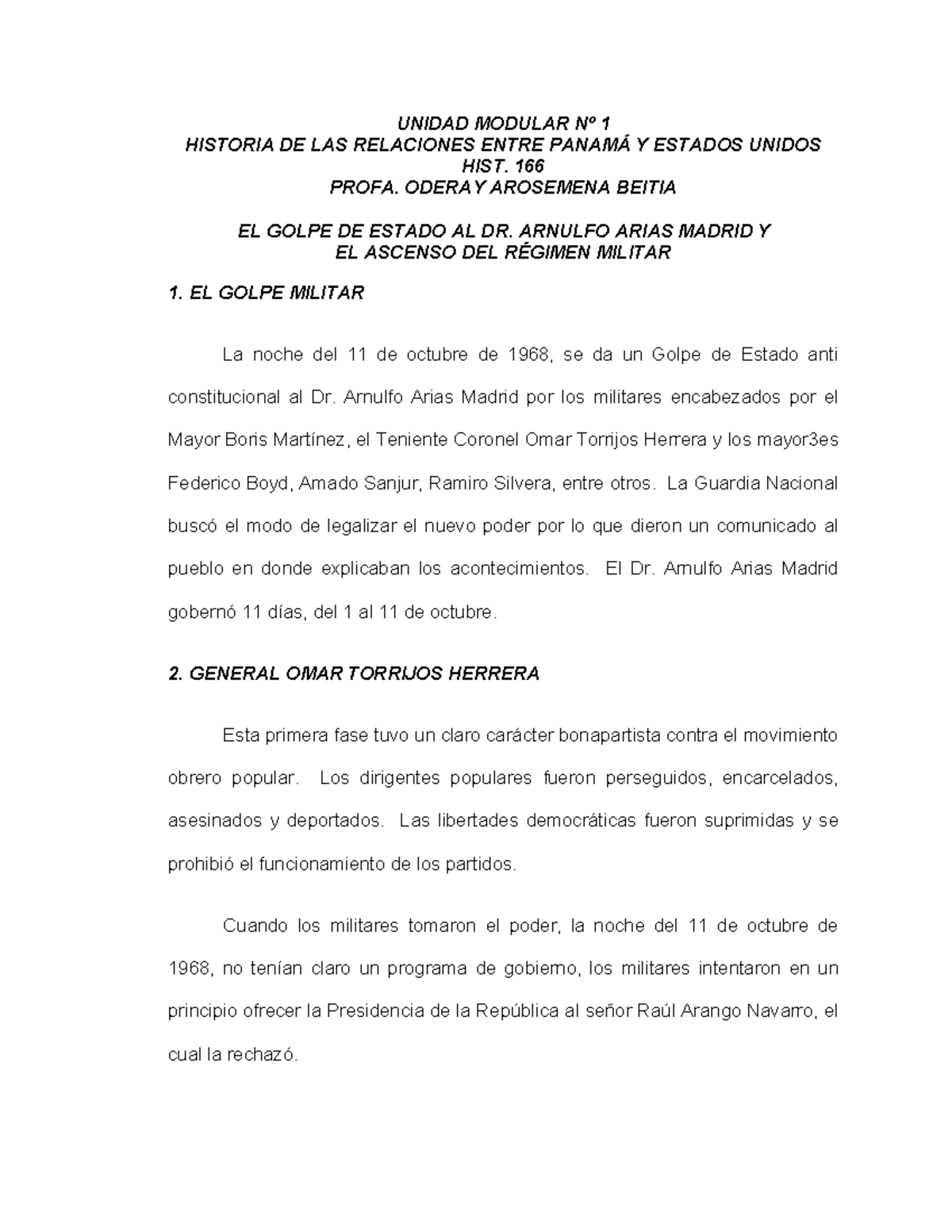 Historia DE PMA-EU 166 Modulo 1 - UNIDAD MODULAR Nº 1 HISTORIA DE LAS ...