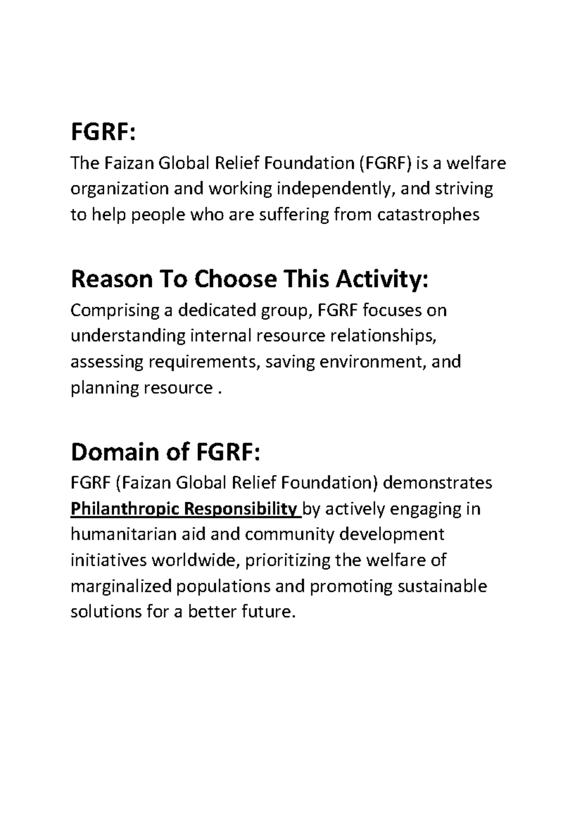 FGRF - ict - FGRF: The Faizan Global Relief Foundation (FGRF) is a ...