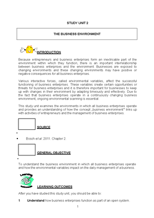 Chapter Three Bosch et al - ENTREPRENEURSHIP AND NEW VENTURE CREATION ...