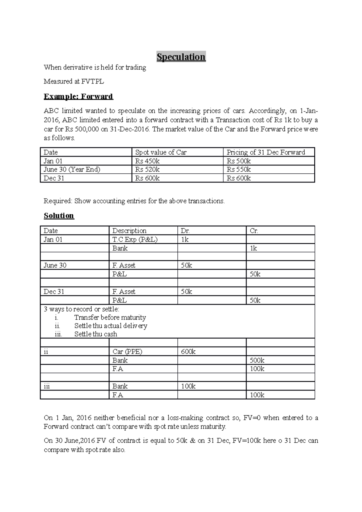 IFRS 09 Financial Instruments - Speculation When derivative is held for ...