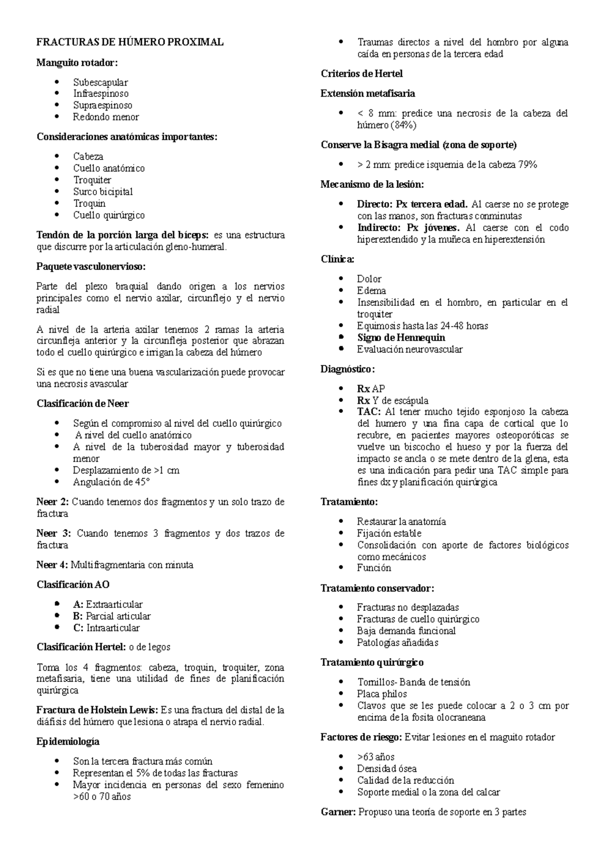 Fracturas DE Humero Proximal y Distal - FRACTURAS DE HÚMERO PROXIMAL ...