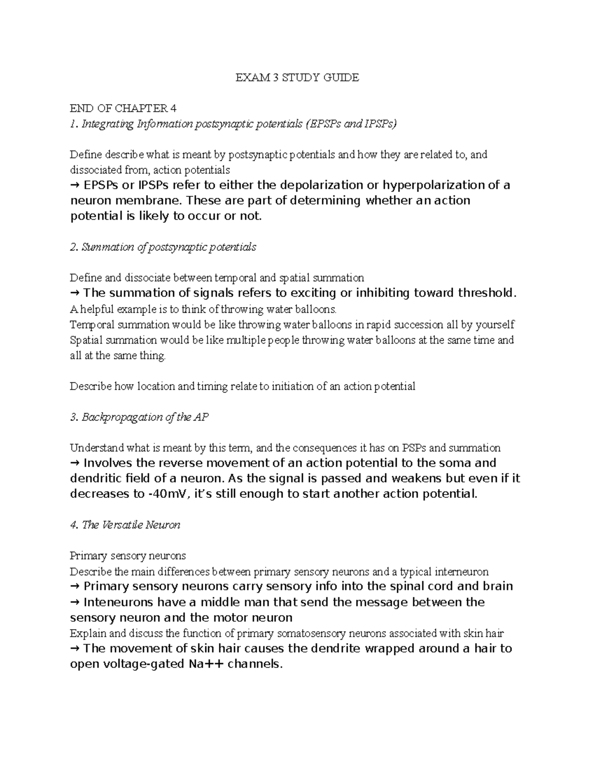 Sample 2 - Study Material for exams in James Taylors class - EXAM 3 ...