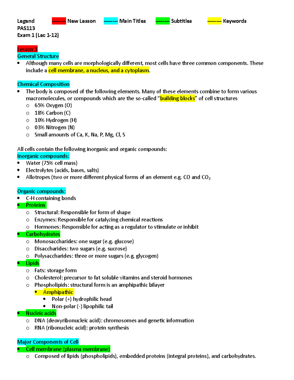 Exam 1 (Lec 1-12) - Exam 1 (Lec 1-12) - Legend - New Lesson - Main ...
