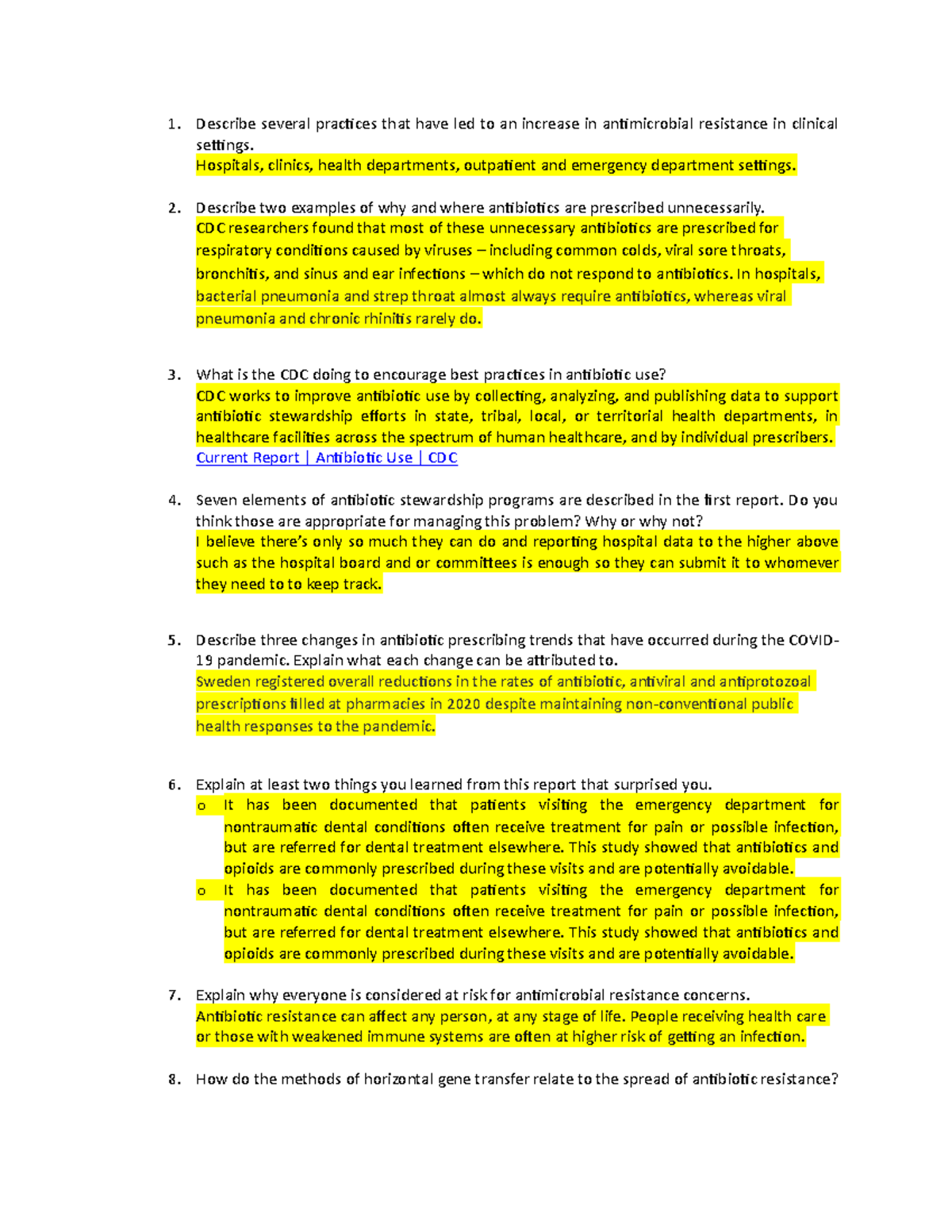 Microbiology assignment #3 - Describe several practices that have led ...