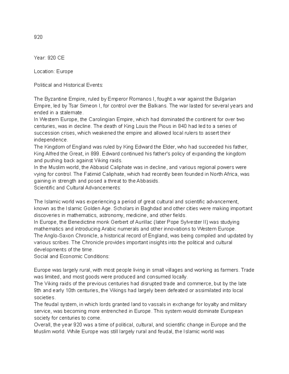 703 - 2023-05-02T212235 - 920 Year: 920 CE Location: Europe Political ...